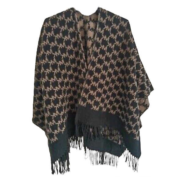MICHAEL Michael Kors | Jackets & Coats | Michael Michael Kors Signature Mk Logo Jacquard Shawl ...